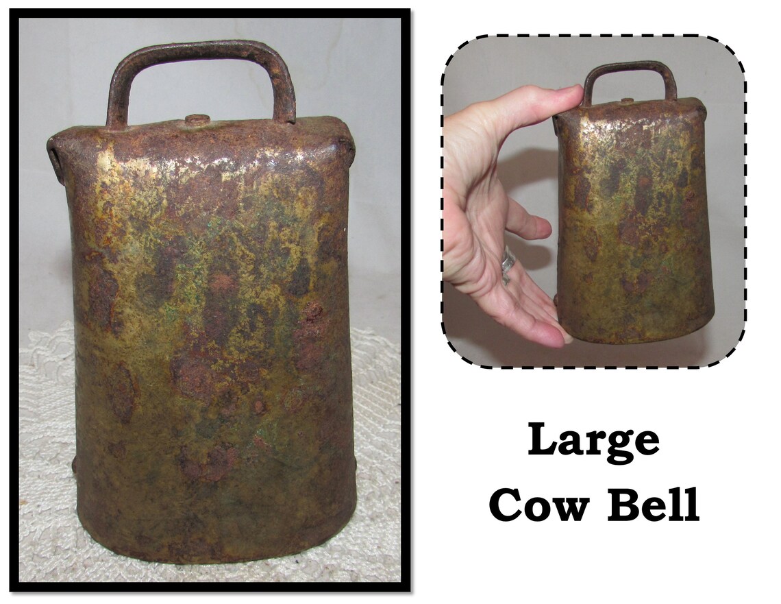 Antique Large Rusty Metal Cow Ox Bell - Etsy