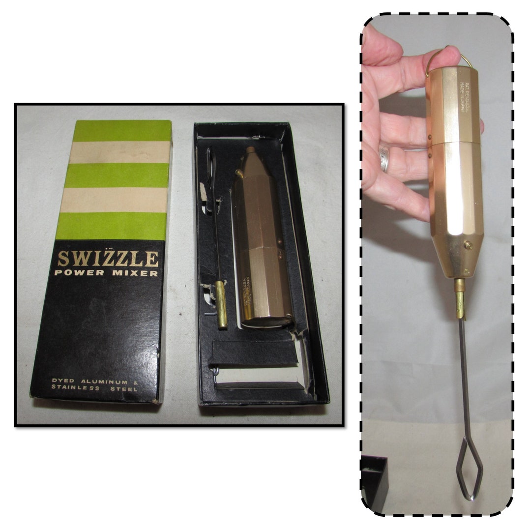 Vintage Swizzle Power Mixer, Battery Operated, Bar Utensil in Original ...