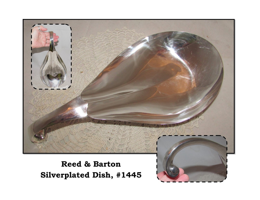 Vintage Silver Plated Mandolin Shaped Bowl Dish With Curved Handle by ...
