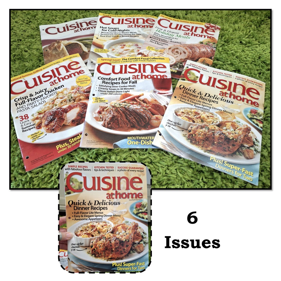 6 Issues - Cuisine at Home Magazines, Cooking, Baking - Etsy