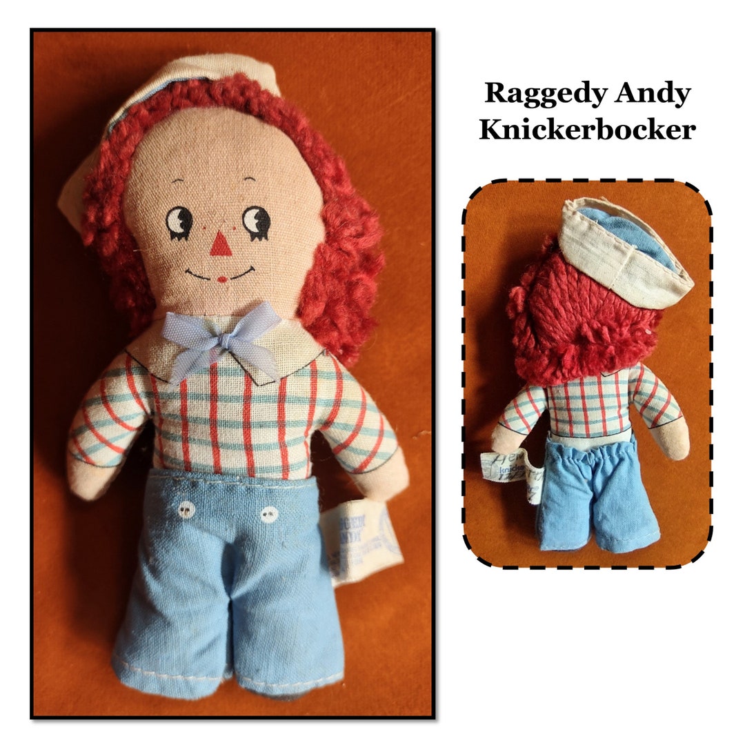 Vintage Mini Cloth Raggedy Andy Doll by Knickerbocker - Etsy
