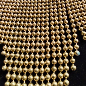 Vintage Brass Ball Chain V Shaped Necklace - Etsy