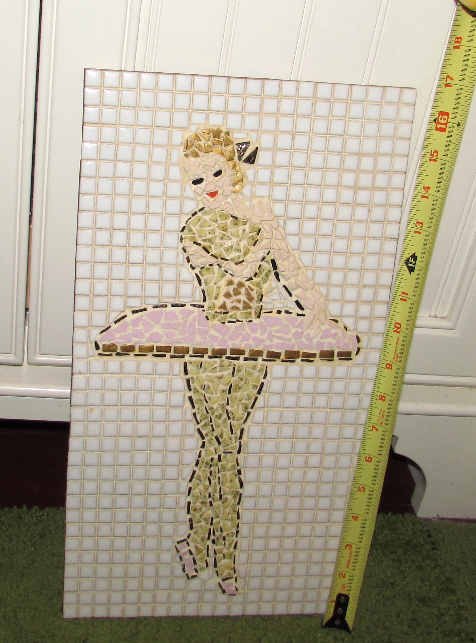 Vintage Mosaic Tile Wall Plaque of Ballerina Ballet Dancer | Etsy