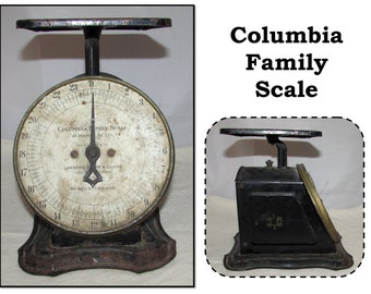 Antique Black Metal American Banner Scale by American Cutlery, Weighs ...