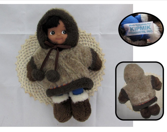 CUTE Vintage Eskimo Doll by Kipmik of Anchorage, Alaska, Toy, Faux Fur ...
