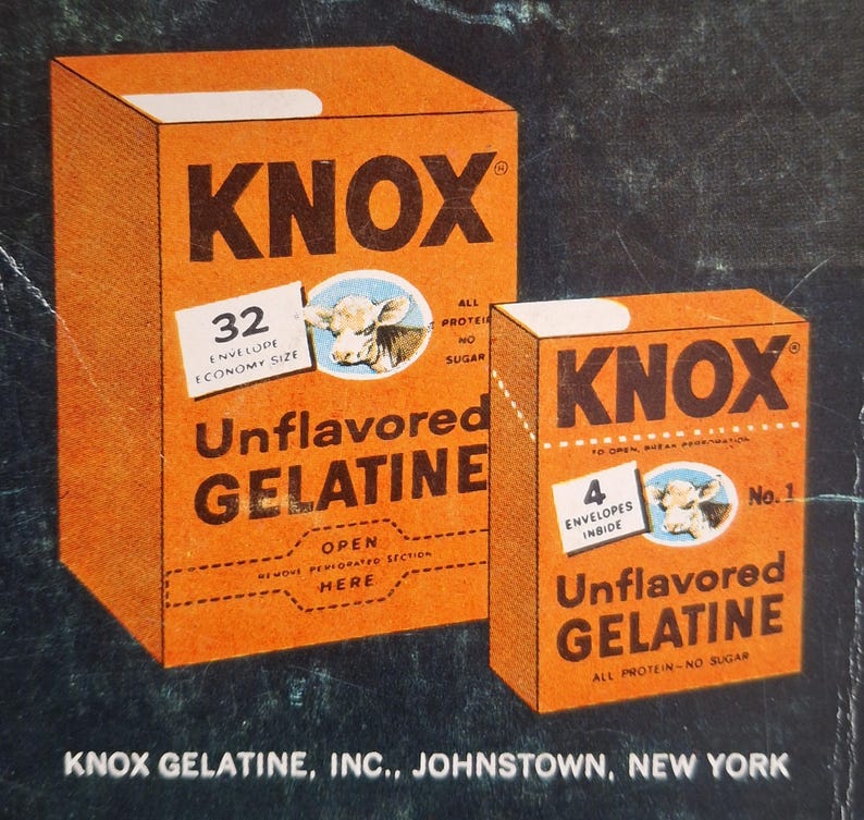 Vintage 1963 Booklet - Knox on Camera Recipes - Step by Step - Gel ...