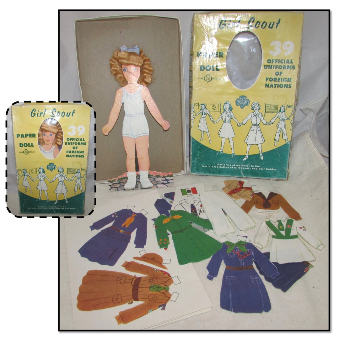 Vintage International Girl Scout Paper Doll Set in Original Box - Etsy