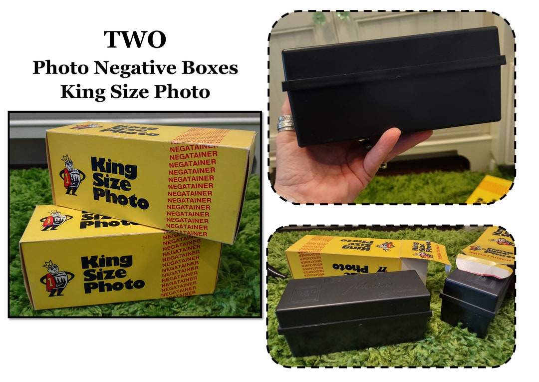 2 Vintage Plastic Negative Holders in Original Boxes, King Size Photo ...