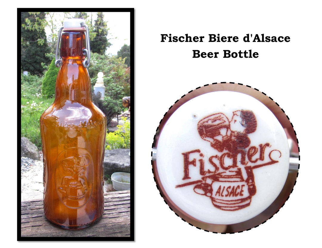 Vintage EMPTY Brown Glass Beer Bottle With Porcelain Flip Top by ...