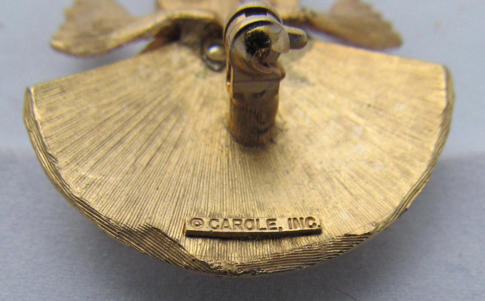 Vintage Carole Inc. Gold Plated Angel Pin Brooch Ruby Red - Etsy