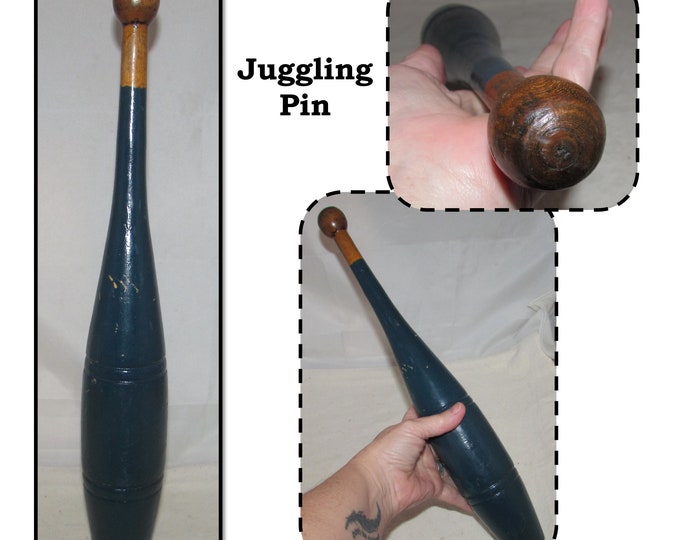 Vintage Turned Wood Juggling Pin - Etsy