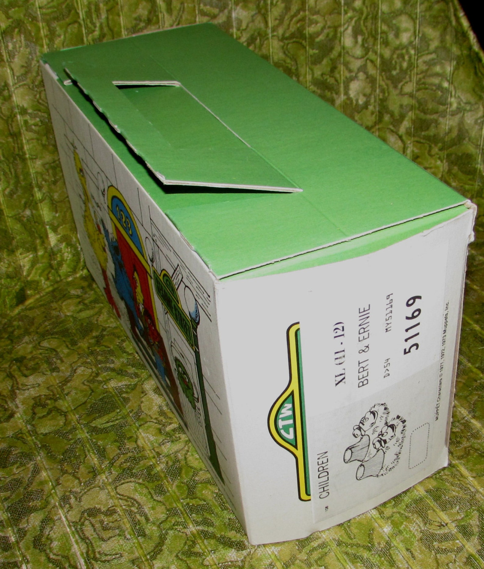 Vintage Sesame Street Slippers Cardboard Box ONLY Bert Ernie | Etsy