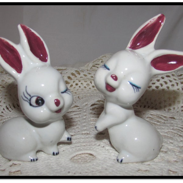 Lefton Rabbit Figurines - Etsy