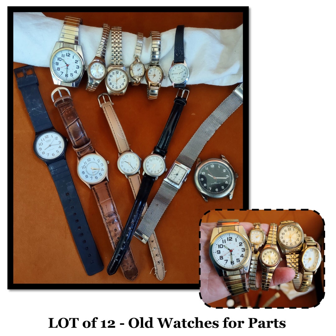 LOT of 12 Old Vintage Ladies Watches, Timex, Caraville, Phasar & Misc ...