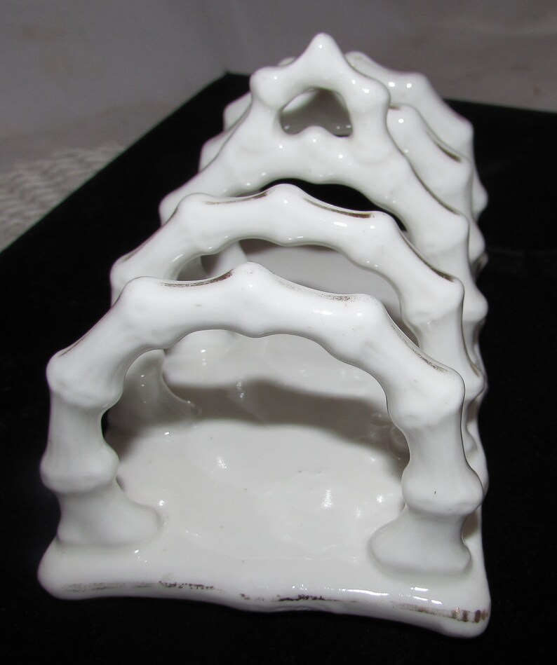 Vintage White Porcelain Faux Bamboo Toast Rack Holder - Etsy