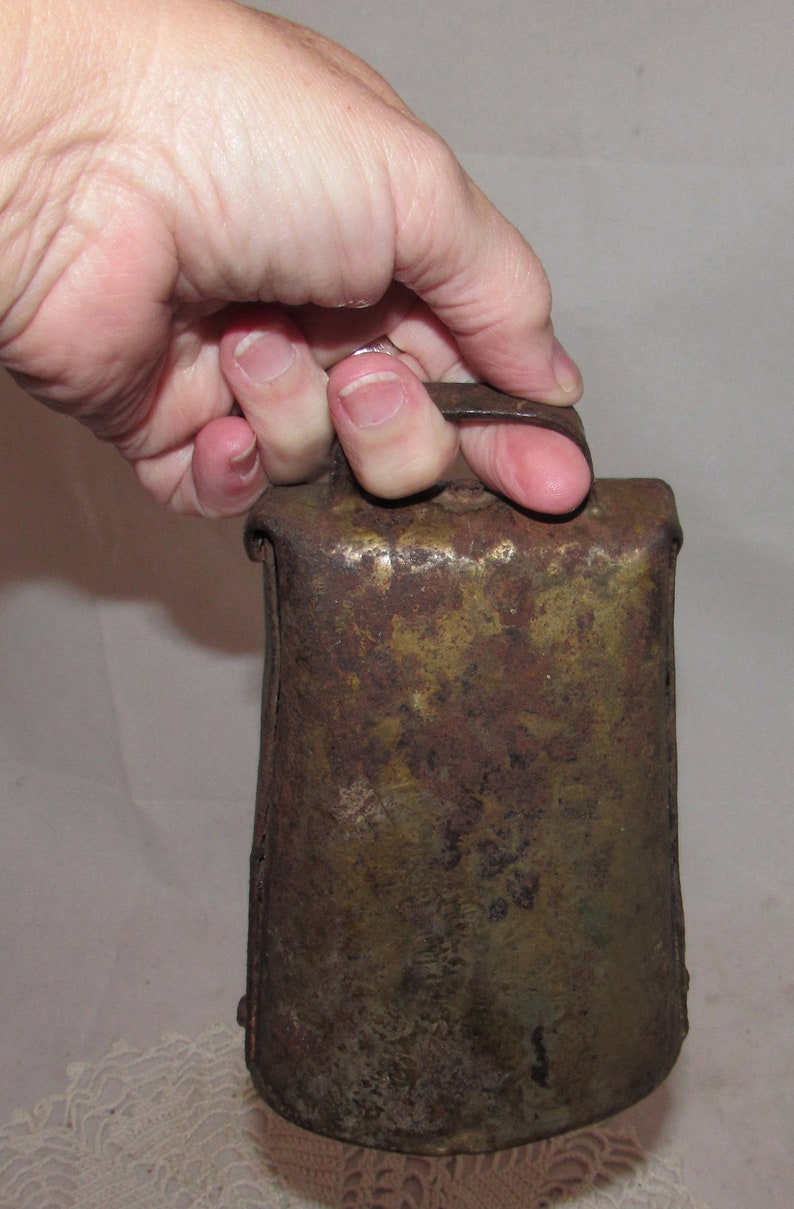 Antique Large Rusty Metal Cow Ox Bell - Etsy
