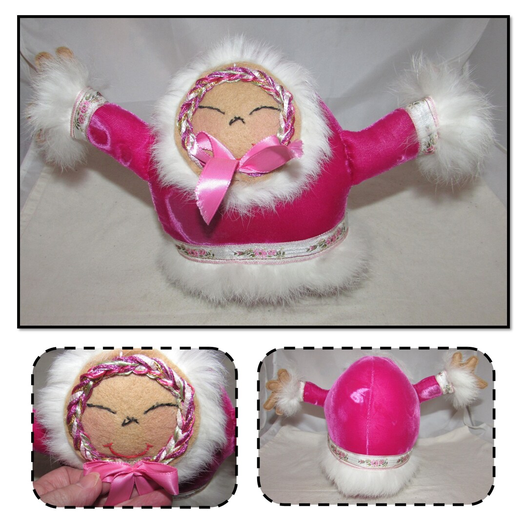 Vintage Eskimo Hugs Plush Doll, Pink Velvet, Alaska - Etsy