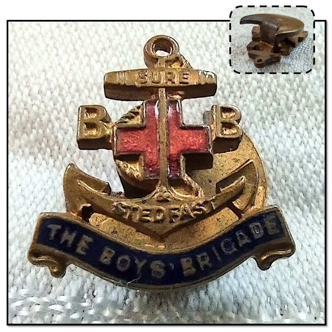 Vintage Boys Brigade Enamel Anchor Pin, Sure, Stedfast - Etsy