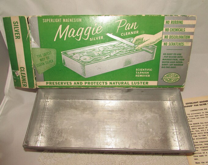 Vintage Maggie Pan Silver Cleaner, Light Magnesium & Original Box With ...