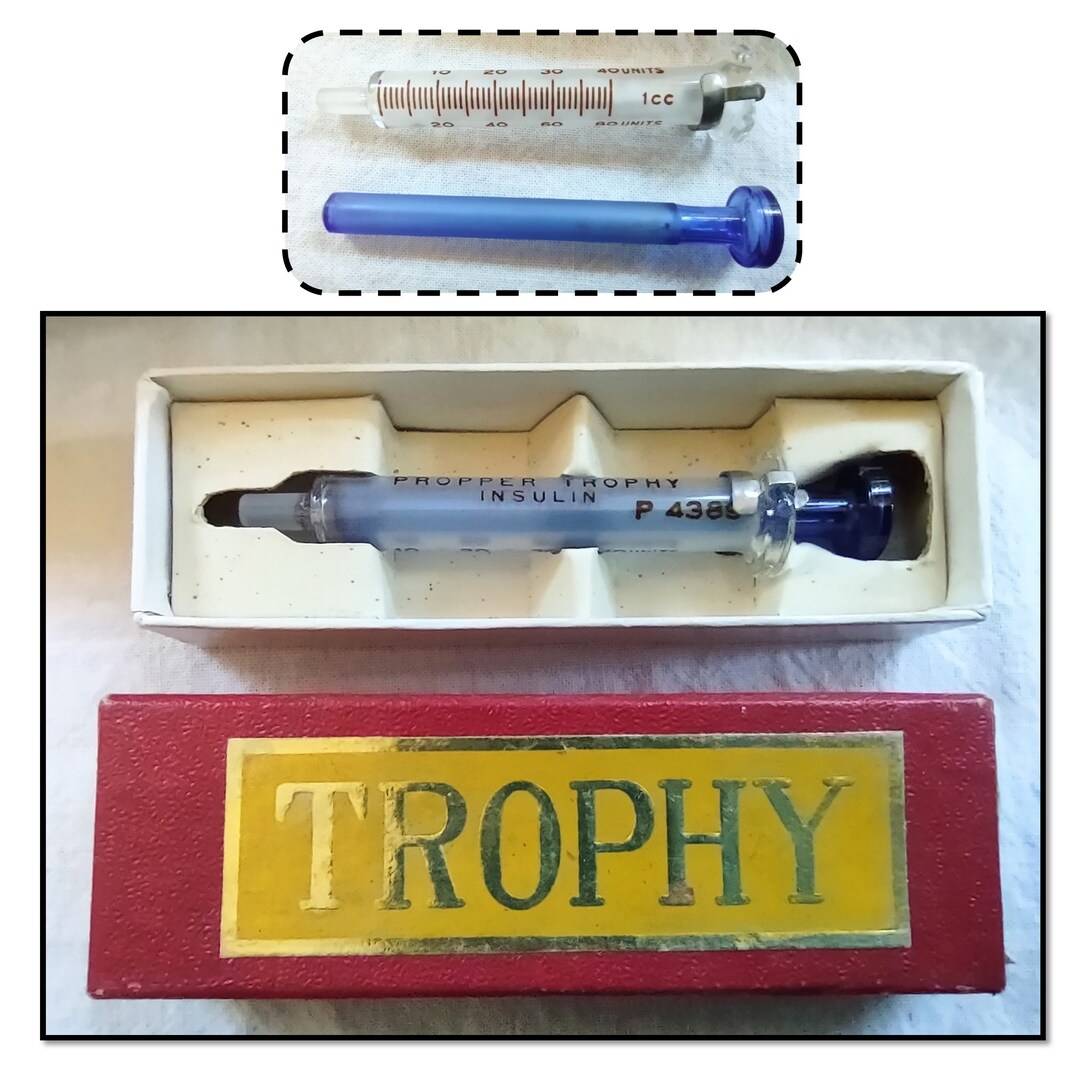 Vintage Glass Trophy Hypodermic Syringe by Propper, 1cc, Original Box ...