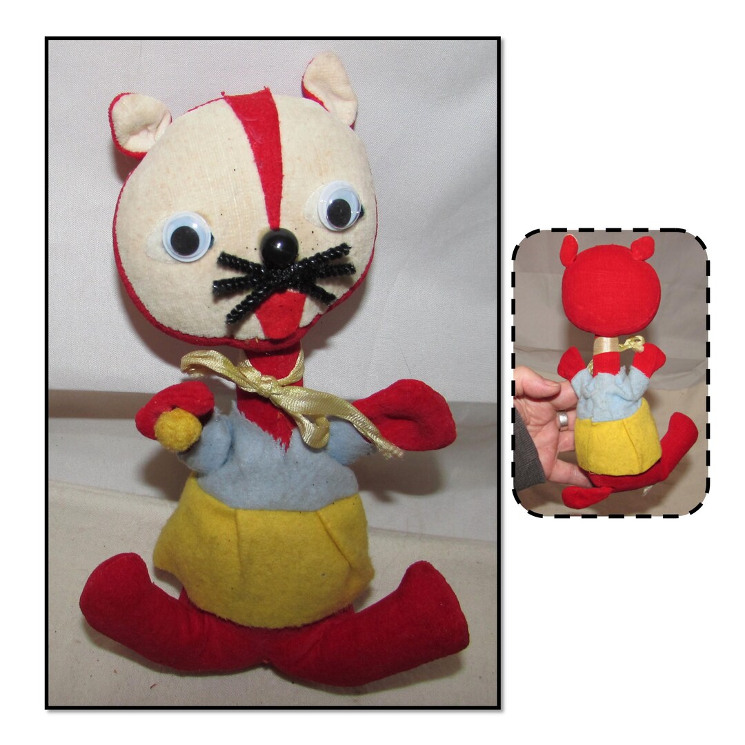 Vintage Firmly Stuffed Fred Velvet Kitty Cat Toy, Japan - Etsy