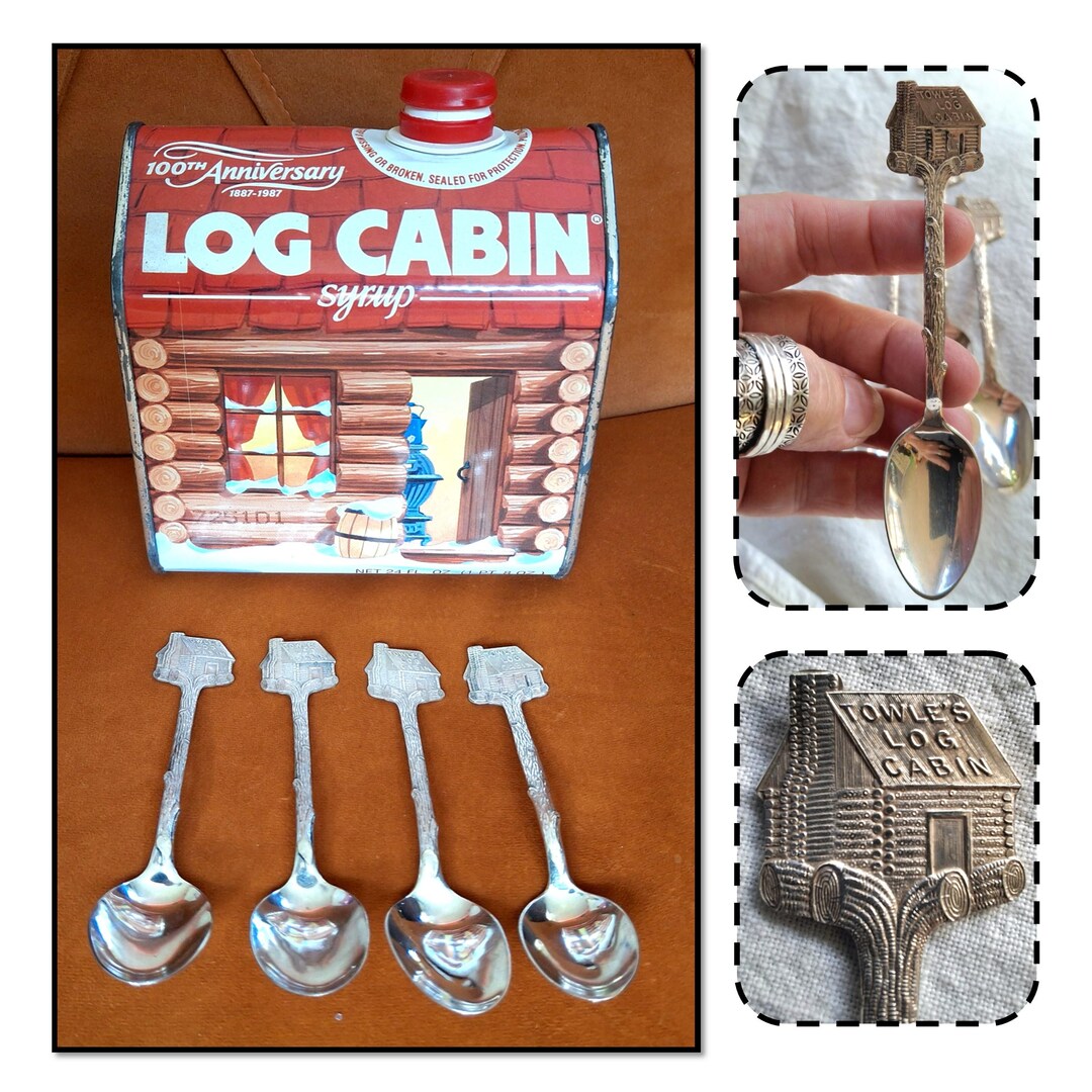 Vintage 4 - Towle Log Cabin Advertising Tea Spoons & Log Cabin 100th ...