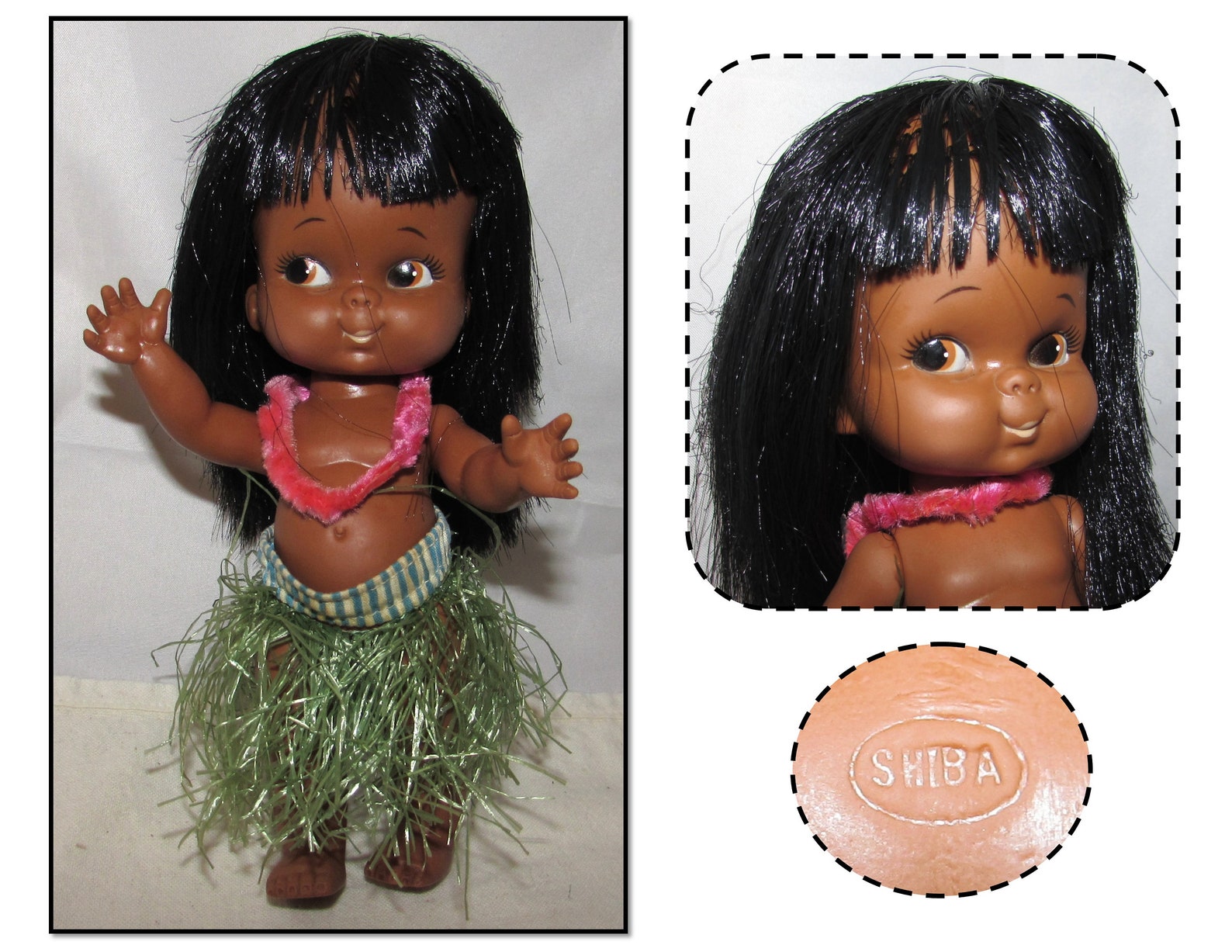 Vintage Rubber Toy Figure Hawaiian Hula Girl W/ Grass Skirt - Etsy