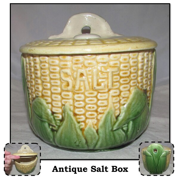 Antique Stoneware Salt Box - Etsy