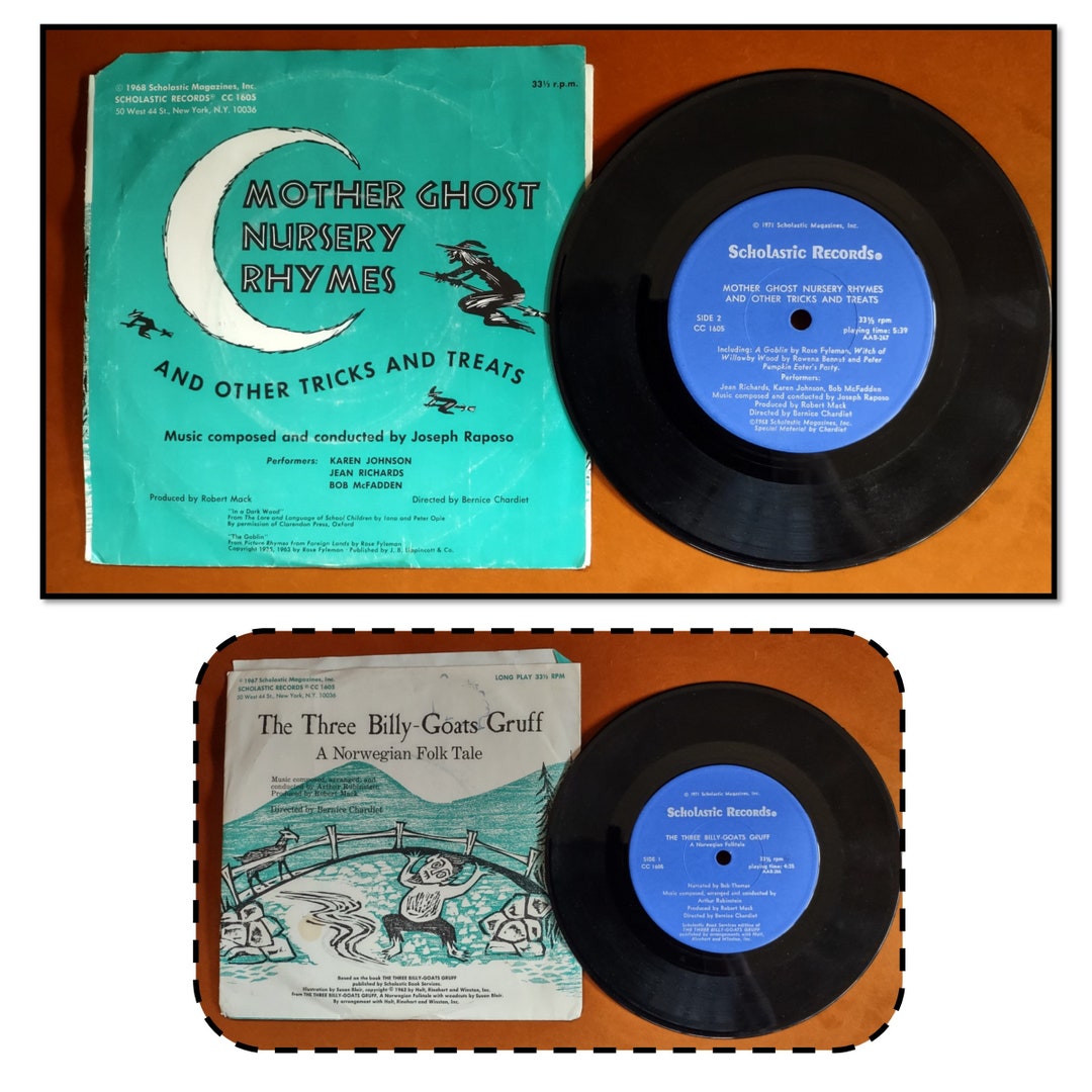 Vintage 1968 Children's Vinyl Record, Mother Ghost Nursery Rhymes and ...