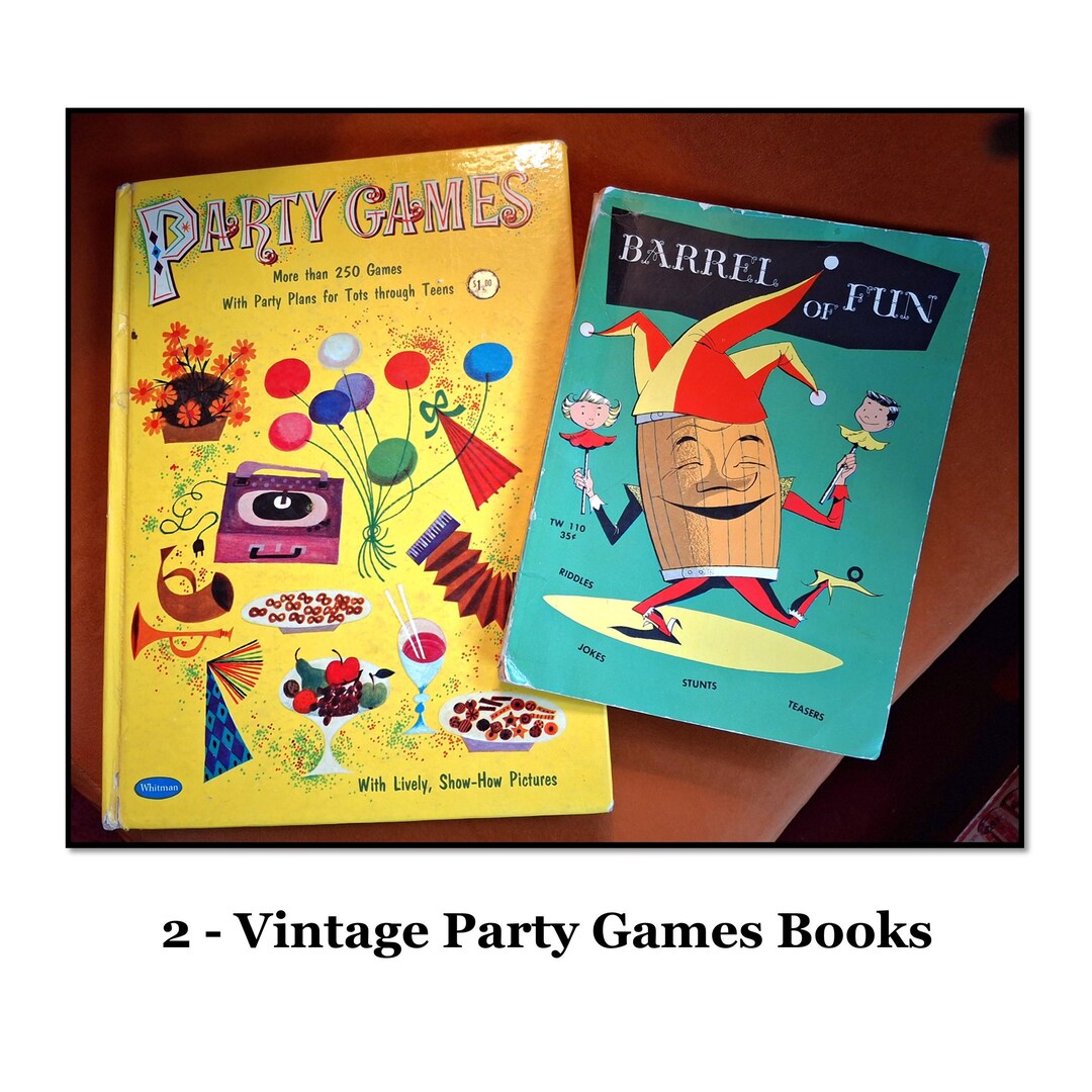 2 - Vintage Party Games Books - Party Plans for Tots Thru Teens ...