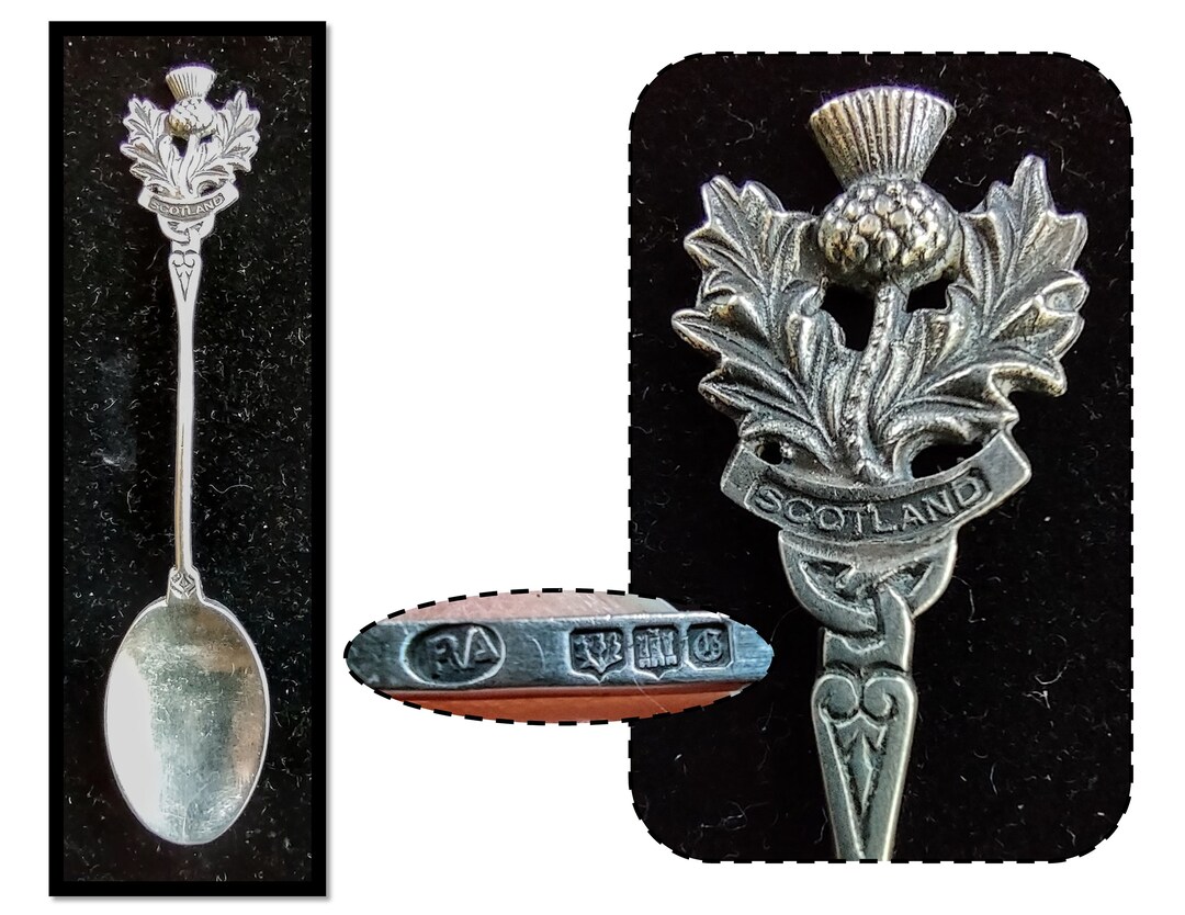 Vintage 1962 Souvenir Sterling Silver Demitasse Tea Spoon With Scottish ...