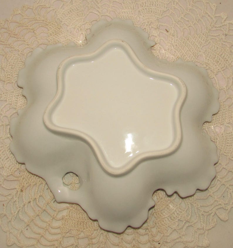 Vintage Ruffled Edge Hand Painted Porcelain Bowl W/ Red Roses - Etsy