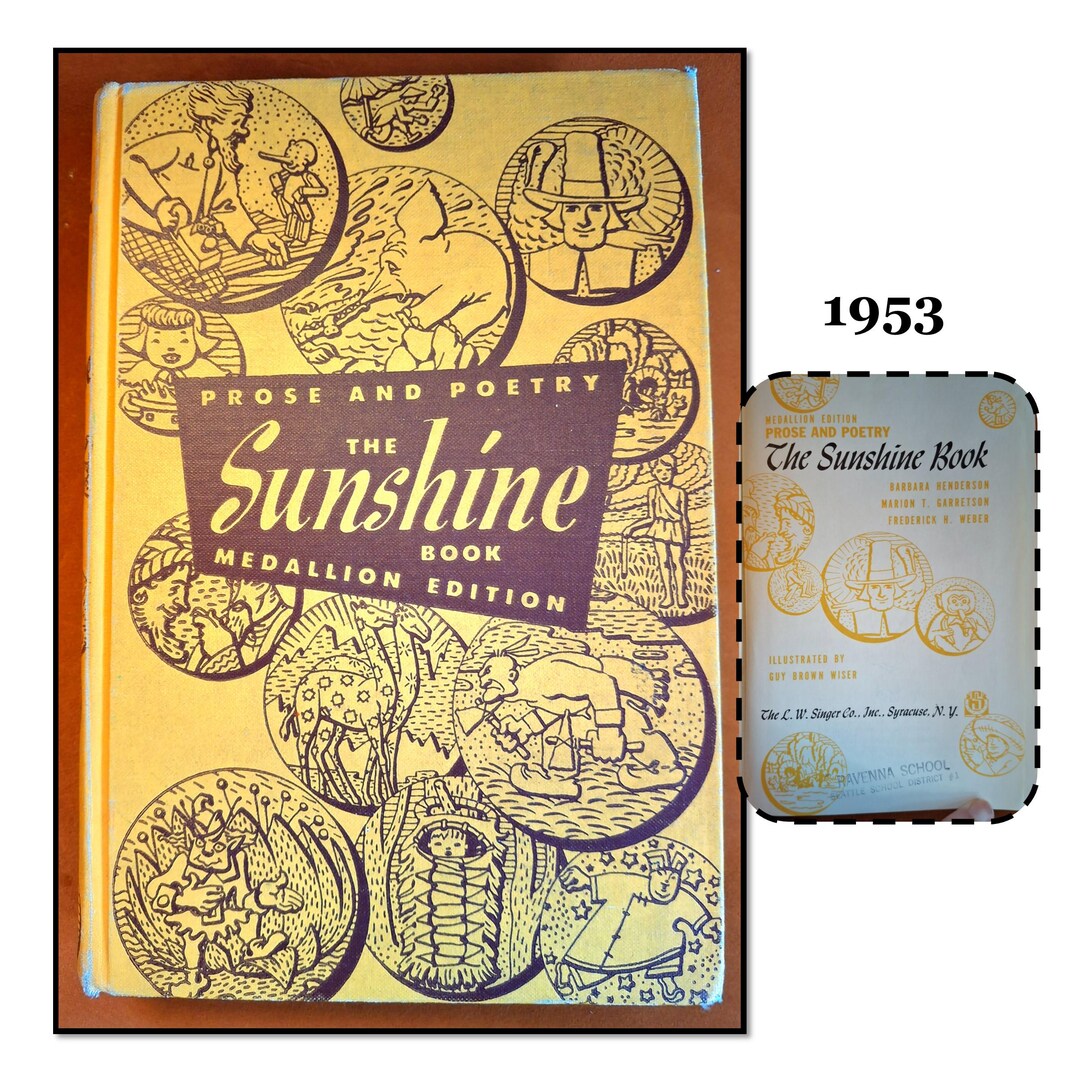 Vintage 1953 Hardcover Book, Prose and Poetry - the Sunshine Book ...