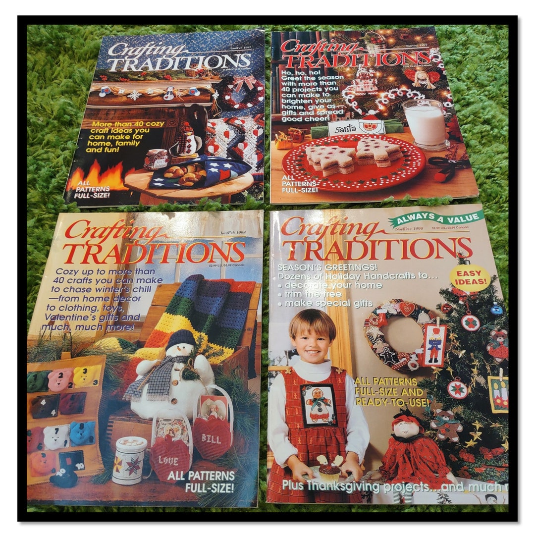 4 - Vintage Crafting Traditions Magazines, Christmas Craft Ideas ...