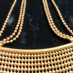 Vintage Brass Ball Chain V Shaped Necklace - Etsy