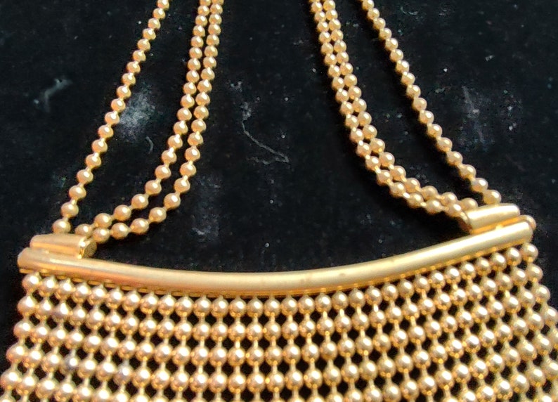 Vintage Brass Ball Chain V Shaped Necklace - Etsy