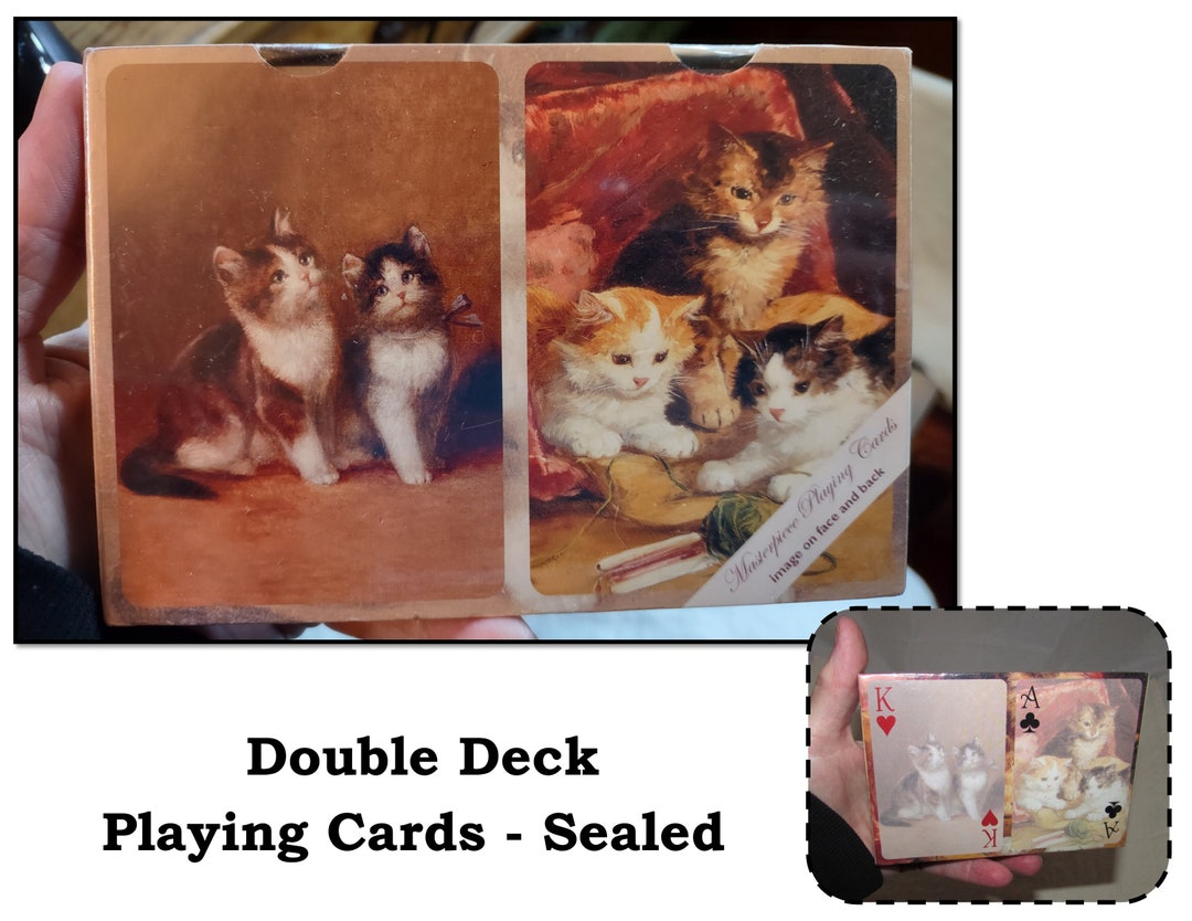 Vintage SEALED Double Deck Set of Masterpiece Playing Cards With ...