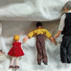 3 - Vintage Bendable Dollhouse Dolls by Caco, Girls, Boy Man & Taller ...