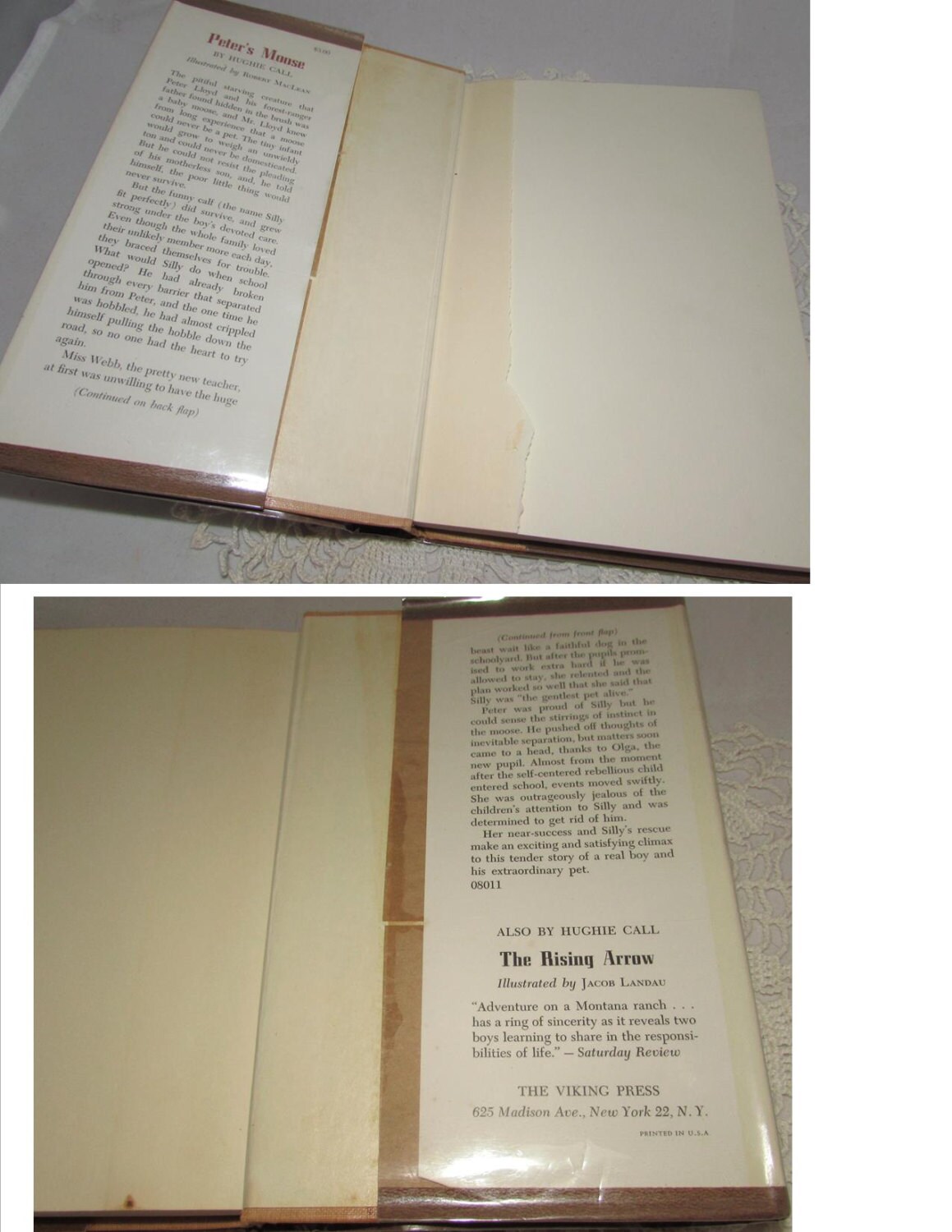 Vintage Hardcover Childrens Book, Peter's Moose by Hughie Call, 3rd ...