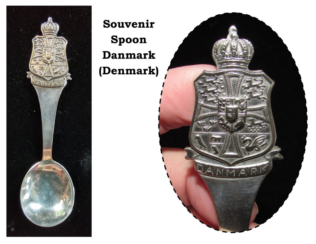 Vintage Souvenir Silver Plated Spoon, Danmark, Denmark - Etsy