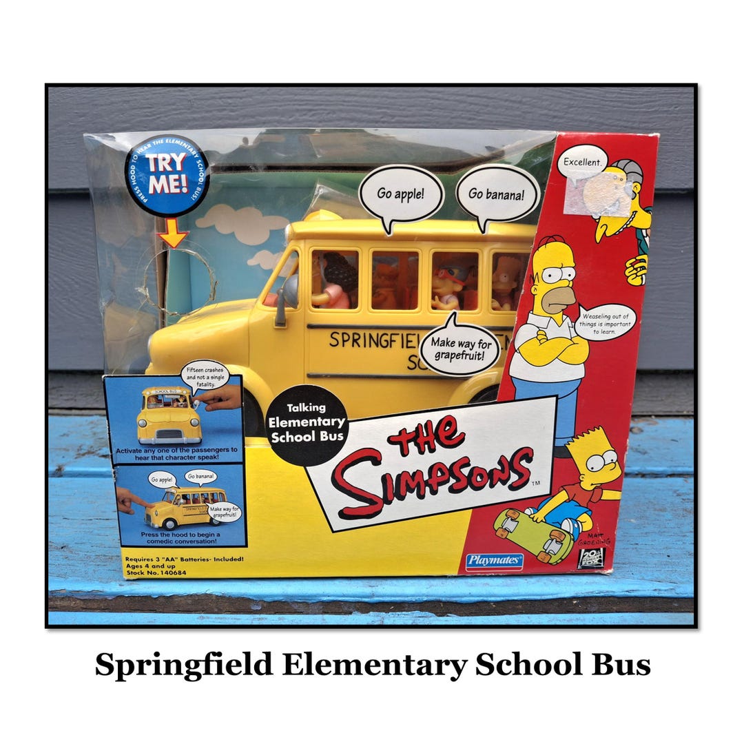 Vintage 2002 - Talking Springfield Elementary School Bus From the ...