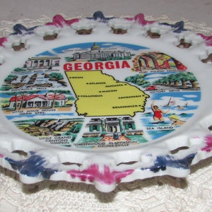 Vintage Souvenir Georgia State Porcelain Plate Wall Plaque by - Etsy.de