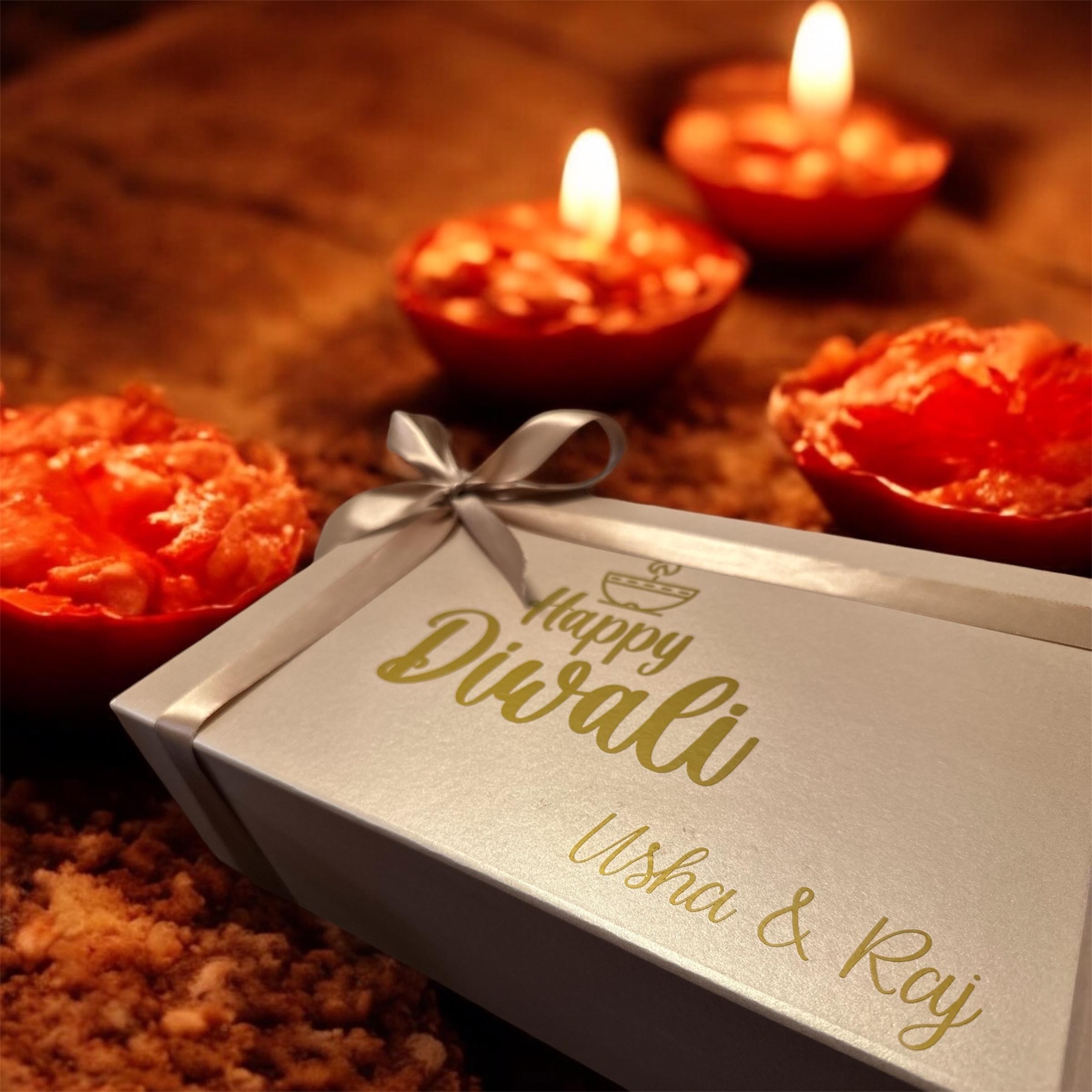 Personalized Diwali Sweets Gift Box, Happy Diwali, Personalized ...