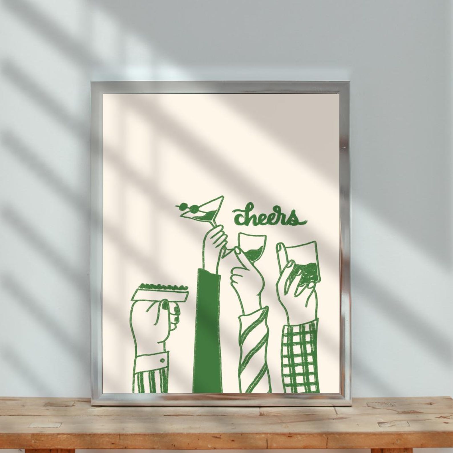Retro Cheers Printable Art | Vintage-inspired Party Illustration ...