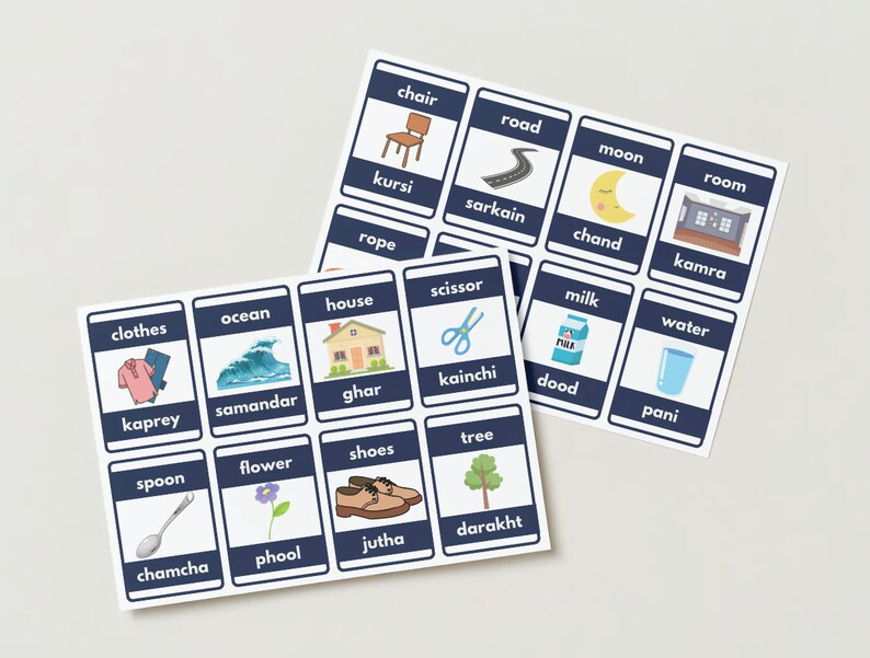 Urdu Flashcards for Kids, Learn Urdu, English to Urdu, First Steps to ...