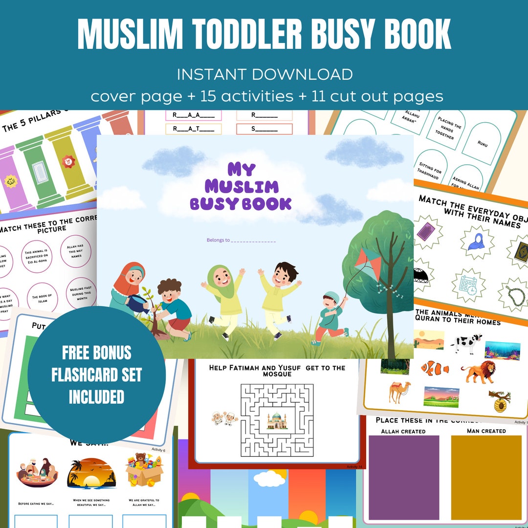 Muslim Busy Book for Toddlers, My First Quiet Book, Printable Toddler ...