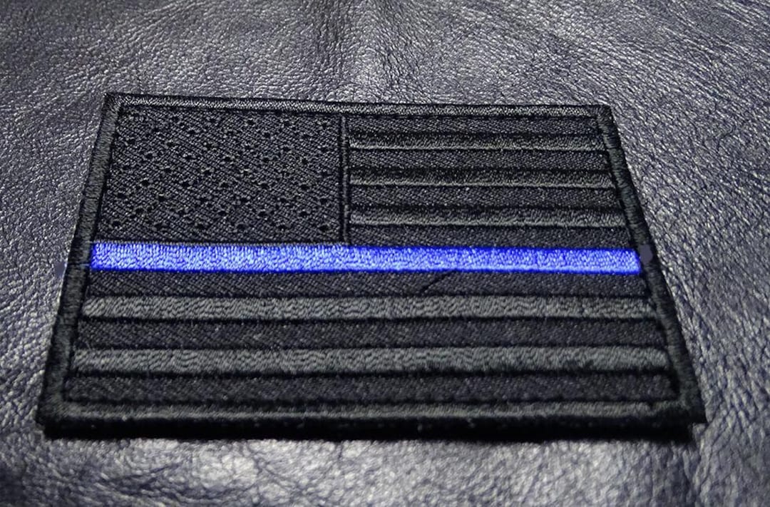 SWAT Police Thin Blue Line Flag Hook Loop Patch 3x2 Inch Embroidered - Etsy