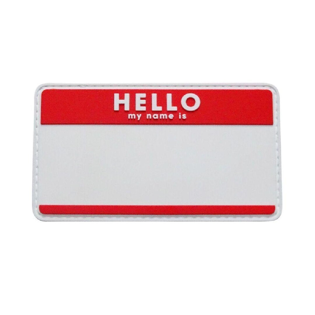Hello My Name is Blank Name Tag Patch PVC Rubber 3.5 X 2.0 MT17 - Etsy