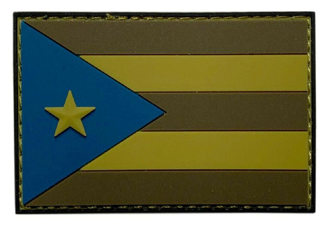 Puerto Rico Flag Tactical Patch PVC Rubber 3x2 PR Patch, Hook Fastener ...