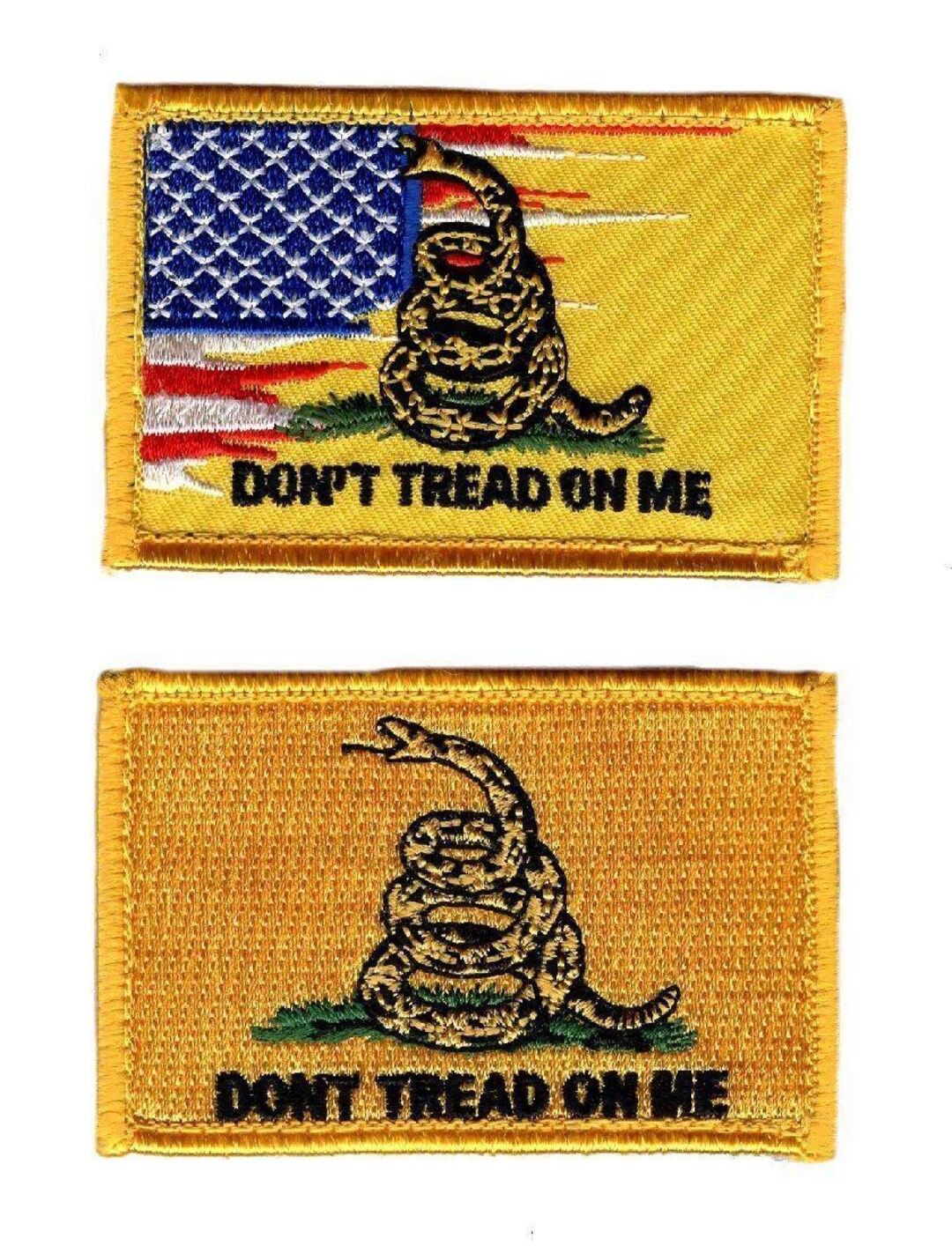 Dont Tread on Me Gadsden Flag USA Flag Hook Patch BUNDLE - Etsy